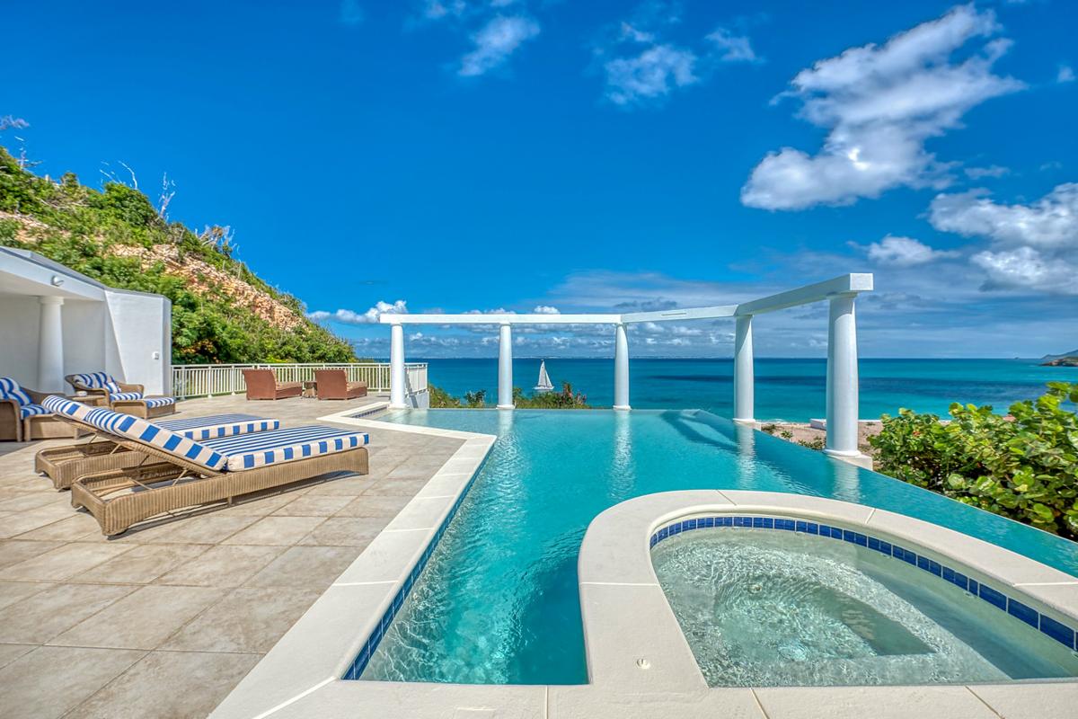 Location villa Nid d'Amour Terres Basses – Vue mer, 4 pers.